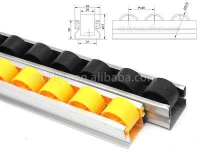 China Sheet Metal Sliding Roller Track Aluminum Material For Pipe Rack System for sale
