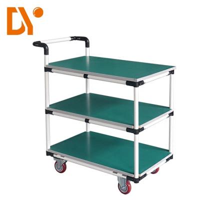 China Turn Over Colorful Pipe Metal Work Cart Anti Static With Steel Plate Extrusion for sale