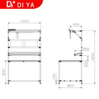 China High Quality U Shaped Lean Pipe Workbench for sale