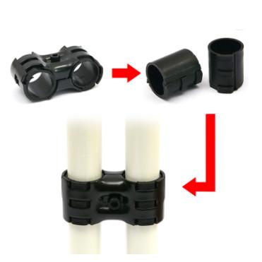 Китай Хорошее качество черного двойного металлического соединения для рабочего стола для тонких труб продается