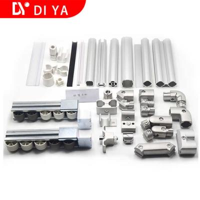 China DYJ28-A07 Lean Pipe Joint Industrial Application Expandable Aluminum Pipe Connector 180 ° External Joint for sale