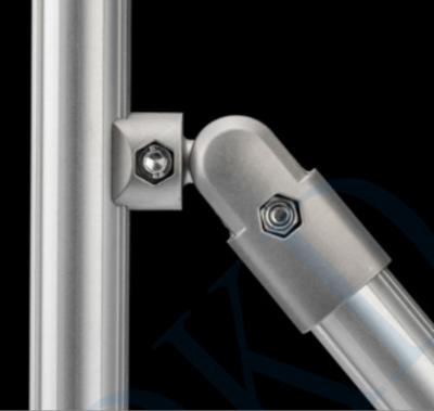 China DYJ28-A07 Lean Pipe Joint Industrial Application Expandable Aluminum Pipe Connector 180 ° External Joint for sale