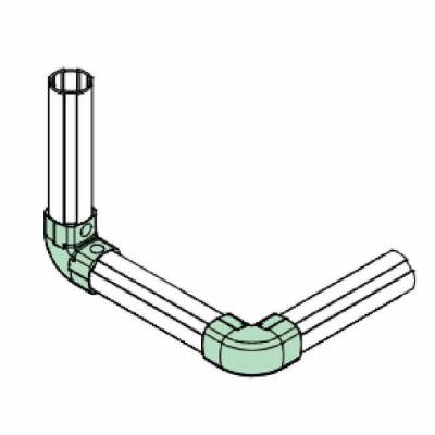 China Round Elbow Connector Third Generation Lean Tube Fitting Aluminum 90 Degree Fixed Inner Joint for sale