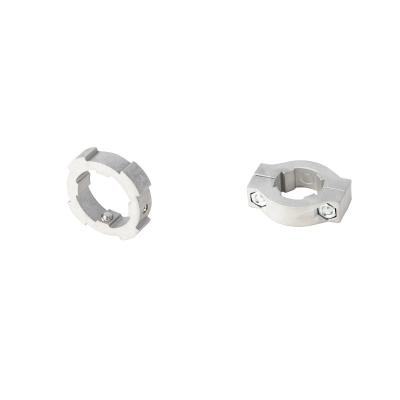 China DYE28-03 6005 T6 Aluminum Tube Fittings Lean Pipe Slider Horizontal Located Ring Slider Fixed Positioner for sale
