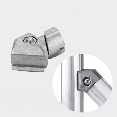 China DYJ19-B09 Round Tube Joint Aluminum Profile Assembly System Connector 45 Degree Internal Fixed Bracket Connection Device à venda
