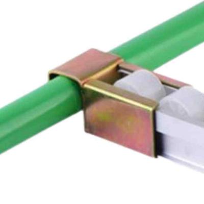 China 2040C Fluent Bar Connector Fixed Lean Pipe Gravity Conveyor Joint Aluminum Alloy Roller Track Joint for sale