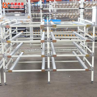 China Weißes industrielles Rohr-Gestell, Werkstatt-Rohr-Speicher-Systeme mit magerem Rohr zu verkaufen