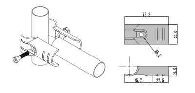 China H-1A Lean Pipe Connector 2.3mm Joint With Chrome Plating for sale