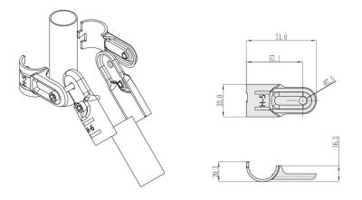 China H-5 Chrome Plating  Lean Pipe Connector Joint for sale