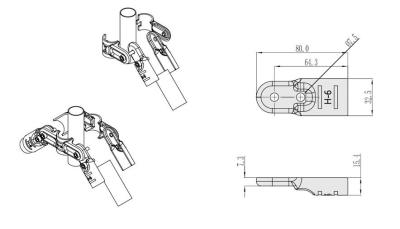 China H-6 Chrome Plating  Lean Pipe Connector Joint for sale