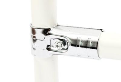 China Chrome Lean Pipe Connector ESD Pipe Joint Lean System Accessories for Workbench and Trolley Cart for sale