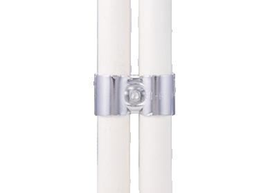 China Chrome Plating HJ-11 Sheet Metal Joints Metal Lean Pipe Connector Tube Clamp in 2.3mm Thickness for Lean Pipe Rack System for sale