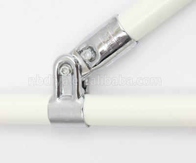 China DIYA Supply Metal Joints D28 Chrom-plated Lean Pipe Connector Hardware Fittings Inch Measurement System for sale