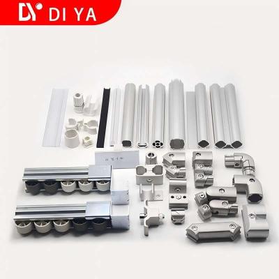 China DYP28-01 Third Generation Lean Tube Accessories Loaded Frame Insert Aluminum Pipe End Cover for sale