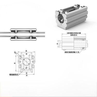 China DYE28-13 28mm Lean Aluminum Pipe Joint Linear Motion Module Linear Guide Linear Rail for sale