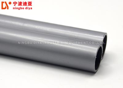 中国 アセンブリ プロダクトのための銀製灰色の研修会のプラスチック上塗を施してある管の鋼鉄Q195材料 販売のため