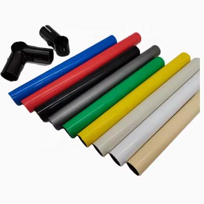 China Diameter 28mm Lean Tube PE ABS ESD Coated Steel Lean Pipe Round Steel Pipe For Flexible Worktable for sale
