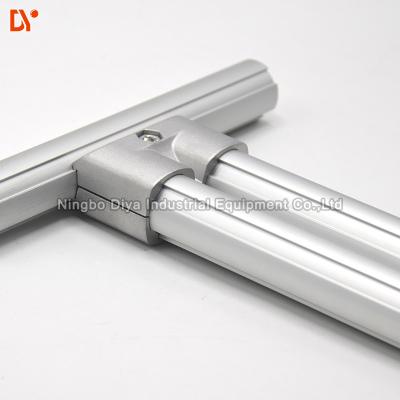 China SUS Aluminium Lean Tube DY28-05A Industrial Round Profile OD 28mm Grit Blast Surface for sale