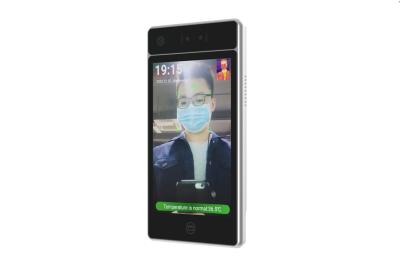Cina touch screen a 10,1 pollici di fronte di 0.3m-2m di riconoscimento del dispositivo di misura termica di temperatura in vendita