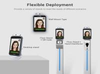 China 1.5m Thermal Face Recognition Time Attendance Access Control System Android 7.1 8 Inch Touch Screen for sale