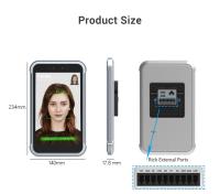 China 8.0 Inch IPS Face Recognition Time Attendance Access Control System with RFID 2MP Camera for sale
