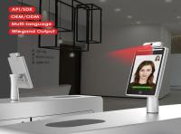 China WiFi Face Recognition Temperature Scanner Kiosk 8 Inch Touch Screen 0.5-1.5M Distance for sale