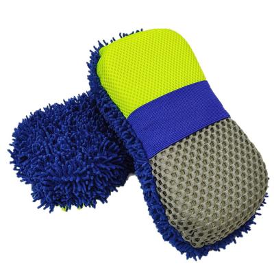 China 8 Figure Chenille Car Wash Sponge Multi Purpose Microfiber Wash Sponge for sale