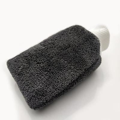 China Double Sided Car Washing Mitt Twisted Loop Microfiber Towel for sale