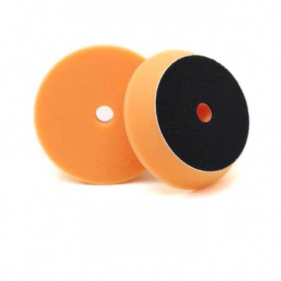 China Beveled Edge Foam Polishing Pad Light Cutting Orange Car Polishing Pads for sale