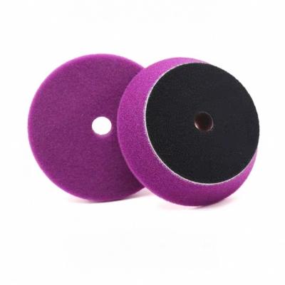 China Purple Beveled Edge Car Foam Polishing Pad For Medium Cutting for sale
