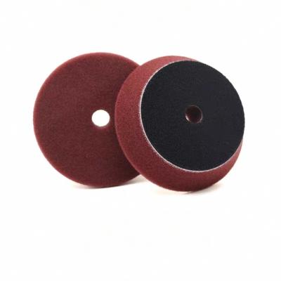 China Professional Beveled Edge Polishing Foam Pad Maroon Medium Cutting for sale