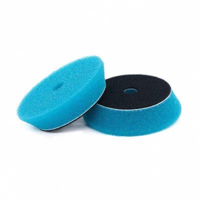 China Blue Beveled Edge Foam Polishing Pad For Compounding 3" 5" 6" for sale
