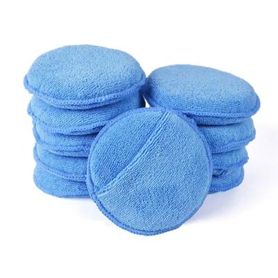 China Ultra Soft Microfiber Wax Applicator Pads With Finger Pocket For Car Care for sale