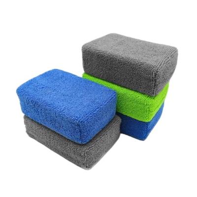 China Microfiber Car Wax Applicator Sponge Detailing Applicator For Sealant Conditioner for sale