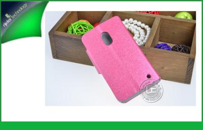 中国 カード スロットとの Lumia 620 のためのピンクの札入れフリップ革ノキアの携帯電話の箱 販売のため