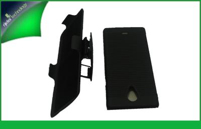 Cina Cassa durevole del telefono dell'OEM Kickstand, cassa di gomma nera di Sony Xperia T LT30p in vendita