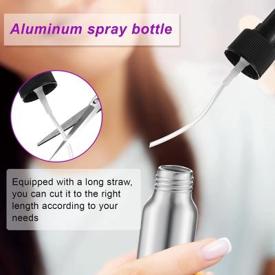 Cina Bottiglie fini cosmetiche portatili dello spruzzo della foschia della bottiglia di alluminio nera d'argento dello spruzzo in vendita