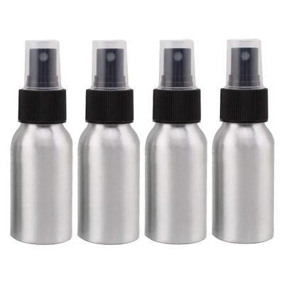 Cina Bottiglie fini cosmetiche portatili dello spruzzo della foschia della bottiglia di alluminio nera d'argento dello spruzzo in vendita