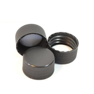 China 20mm 24mm 28mm Black Ribbed Smooth  Plastic Screw Cap Induction Sealing Gasket or Pressure Sensitive Sealing Gasket for sale