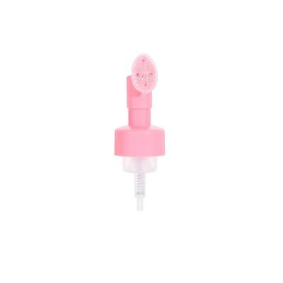 China 42MM/43MM Plastic Silicone Brush Foam Pump For Cleaning Bottle for sale