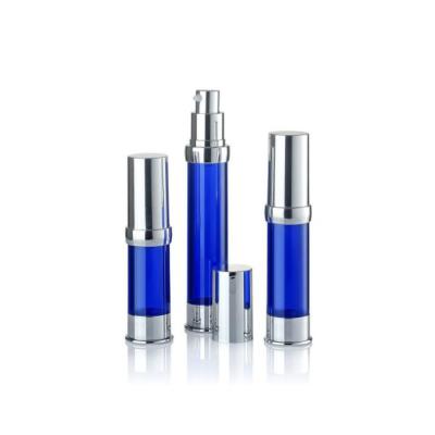 중국 50ml 120ml 직선 둥근 톤 병 공기 없는 로션 용기 이중 벽 판매용