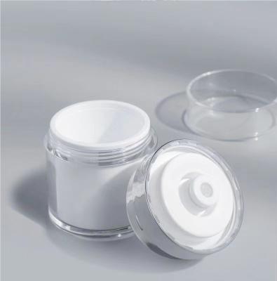 China 15G 30G 50G 100G Plastic Airless Jar With Vacuum Pump Sealing Type Airless Pump Volume 15ML 30ML 50ML 100ML for sale