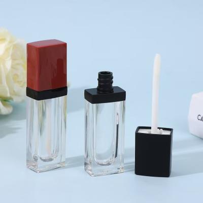 China Custom 3G Empty Beveled Mouth Lipstick Tube With Rubber Seal Screw Closure Plastic Lip Balm Tube for Cosmetic Container for sale