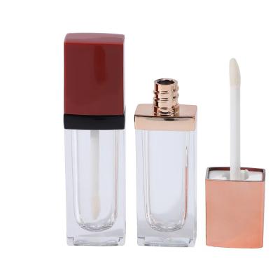 China Custom 3G Empty Beveled Mouth Lipstick Tube With Rubber Seal Screw Closure Plastic Lip Balm Tube for Cosmetic Container for sale