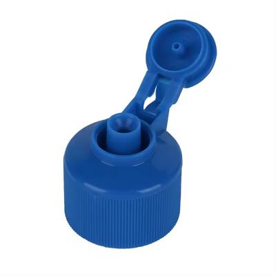 China 20mm Black Ribbed Flip Top Caps Plastic Screw Top Cap for Liquid Soap for sale