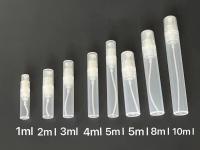 China 2ml 3ml 5ml Refillable PP Plastic Perfume Mist Bottle Eco Friendly Travel Size for sale