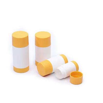 China Rotating Design 30g 50g 75g 100g PP Double Shell Body Fragrance Deodorant Stick Container for sale