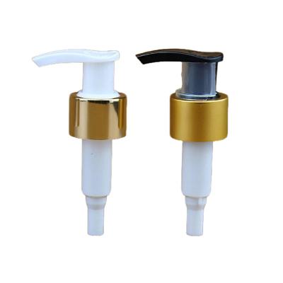 China 24/410 28/410 Cosmetic Hand Wash Pump Hand Wash Bottle Pump with Aluminum Gold Aluminum Plastic Emulsion Pump for sale