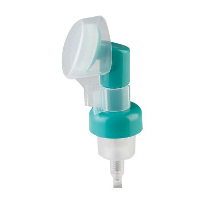China 42mm 43mm Silicone Facial Mousse Foam Pump Brush Pet Lids Bottle Caps Closures for Facial Cleanser With Teeth Soft Silicone Brush for sale