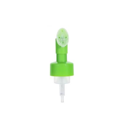 China 42mm 43mm Silicone Facial Mousse Foam Pump Brush Pet Cap Facial Cleanser in Custom Colors Reusable for sale